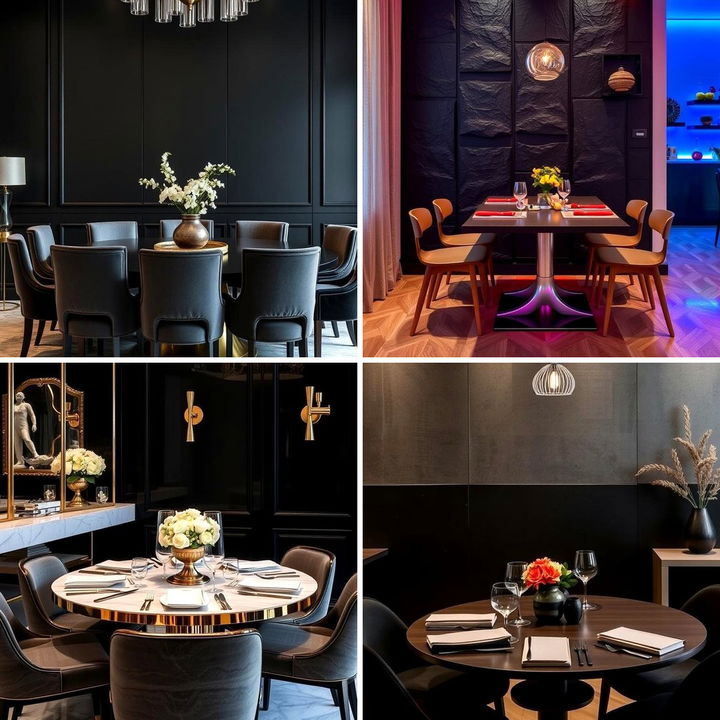 22 Black Accent Wall Dining Room Ideas for Dramatic Flair - Lost At E Minor