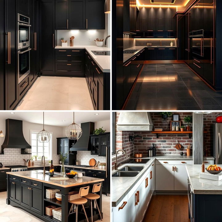 22 Black & Copper Kitchen Ideas for Warm Industrial Vibes - Lost At E Minor