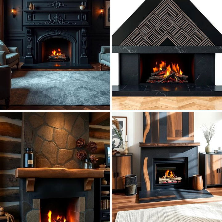 22 Bold Black Fireplace Design Ideas for Any Room - Lost At E Minor