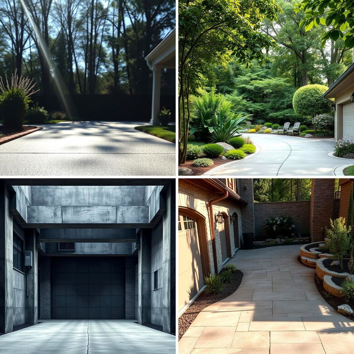 22 Concrete Driveway Ideas for Durable & Stylish Home Entries - Lost At ...