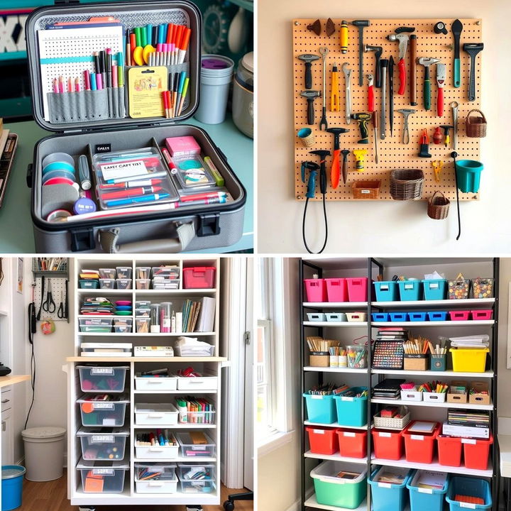 22 Creative Small Craft Room Ideas for Organized DIY Spaces - Lost At E ...