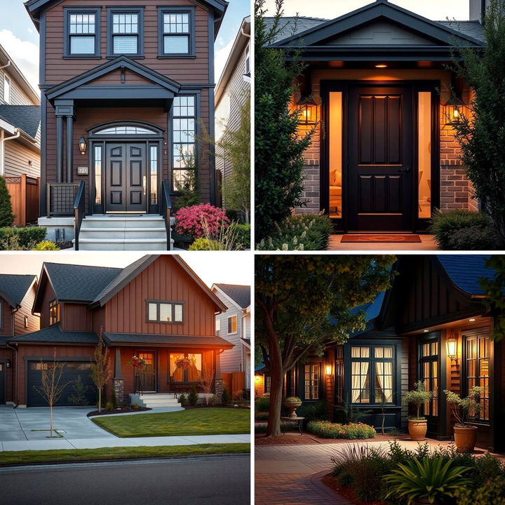 22 Dark Brown House With Black Trim Exterior Ideas - Lost At E Minor