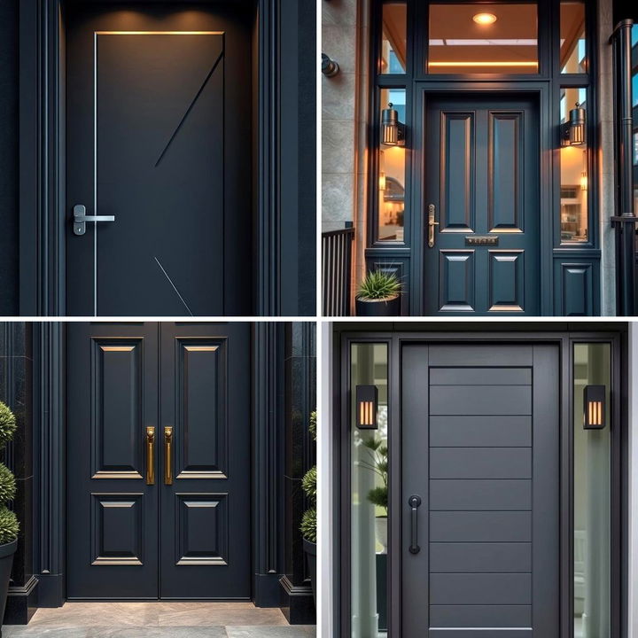 22 Dark Gray Front Door Ideas for Modern Curb Appeal - Lost At E Minor