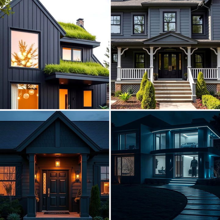 22 Dark Grey House Exterior Ideas for Bold Curb Appeal - Lost At E Minor