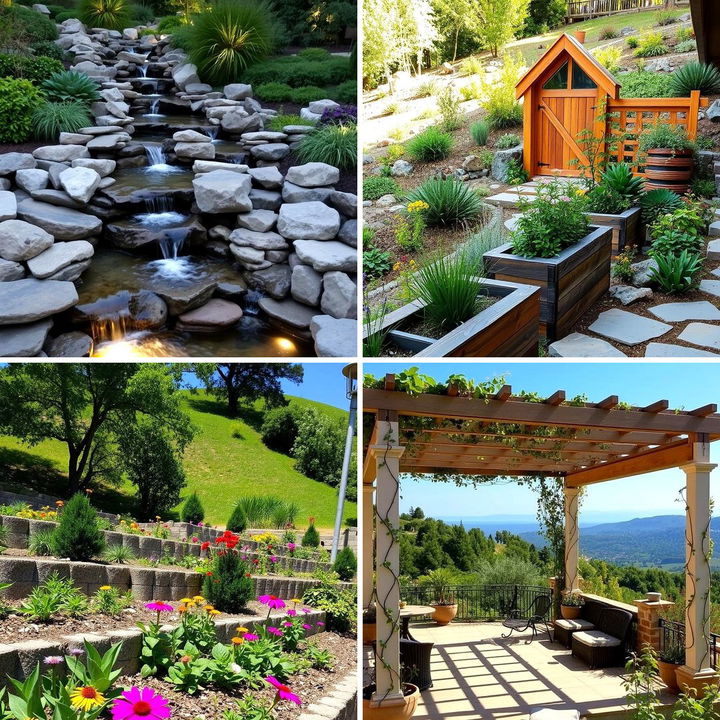 22 Hillside Terraced Garden Ideas for Sloped Backyard Spaces - Lost At ...