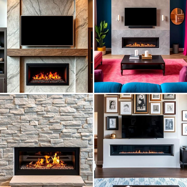 22 Linear Fireplace Ideas with TV Above for Modern Homes - Lost At E Minor