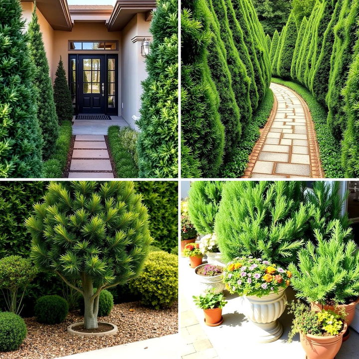 22 Lush Front Yard Evergreen Landscaping Ideas for Year-Round Beauty ...