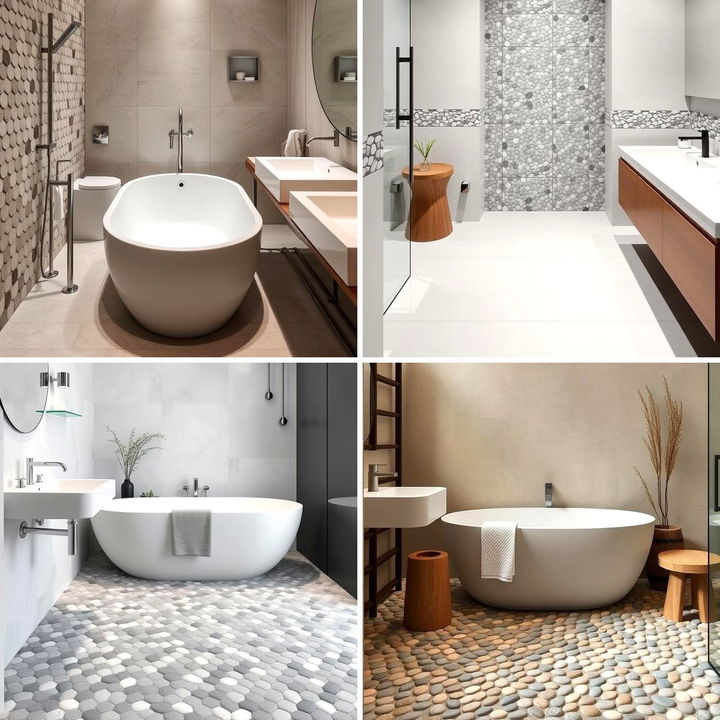22 Natural Pebble Tile Bathroom Ideas for Spa-Like Retreats - Lost At E ...