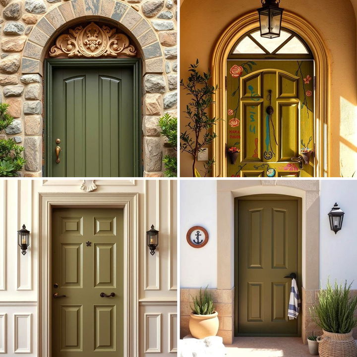 22 Olive Green Front Door Designs for Curb Appeal - Lost At E Minor