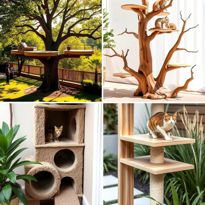 22 Outdoor Cat Tree Ideas for Feline Adventures - Lost At E Minor