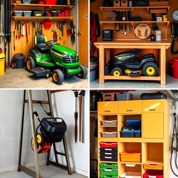 22 Practical Lawn Mower Storage Solutions for Garages - Lost At E Minor