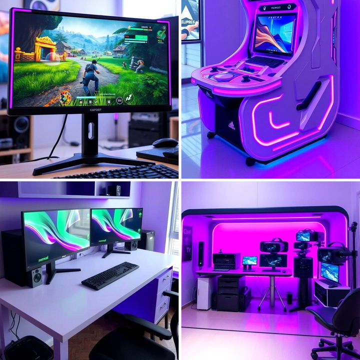 22 Purple Gaming Setup Ideas for Vibrant Play Spaces - Lost At E Minor