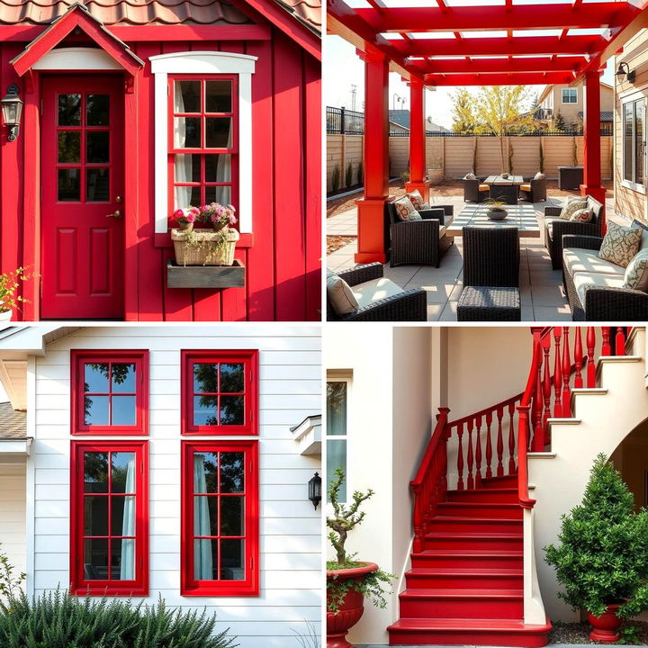 22 Red Home Exterior Design Ideas for Curb Appeal - Lost At E Minor