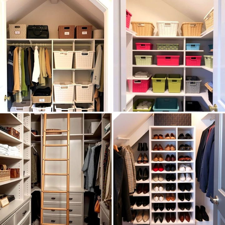 22 Sloped Ceiling Closet Ideas for Unique Storage Solutions - Lost At E ...