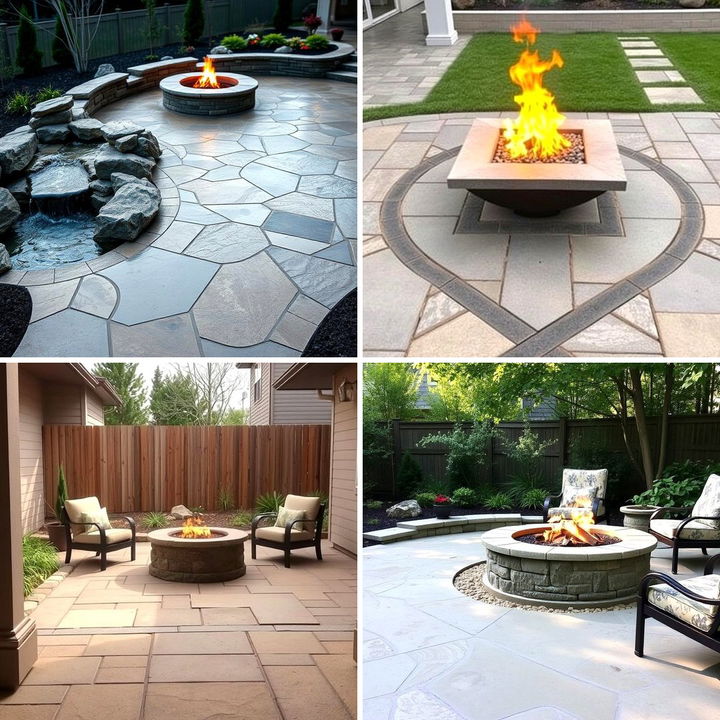 22 Stamped Concrete Patio & Fire Pit Combo Ideas - Lost At E Minor