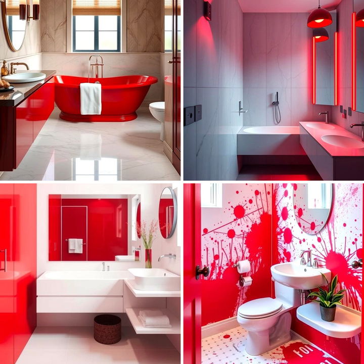 22 Striking Red Bathroom Ideas for Dramatic Flair - Lost At E Minor