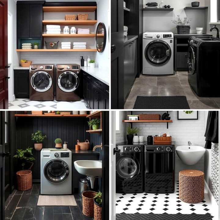 22 Stylish Black Laundry Room Ideas for Functional Spaces - Lost At E Minor