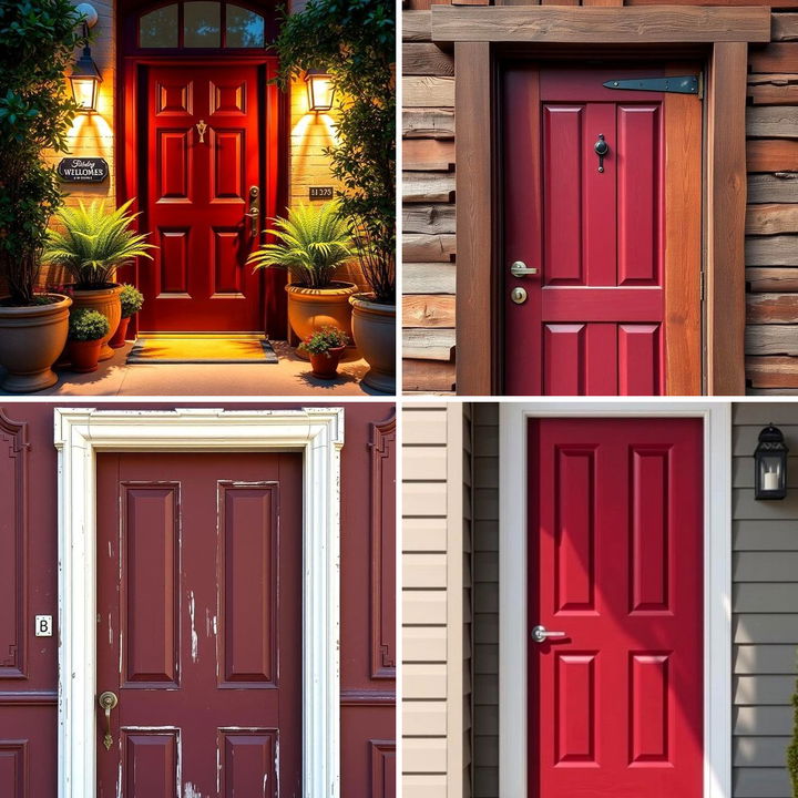 22 Stylish Burgundy Front Door Ideas to Boost Curb Appeal - Lost At E Minor