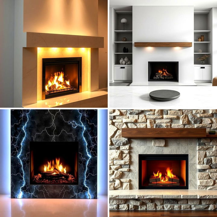 22 Stylish Quartz Fireplace Surround Design Ideas - Lost At E Minor