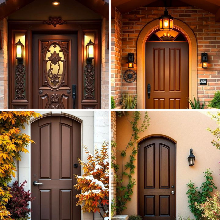 22 Warm Brown Front Door Color Ideas for a Welcoming Home - Lost At E Minor